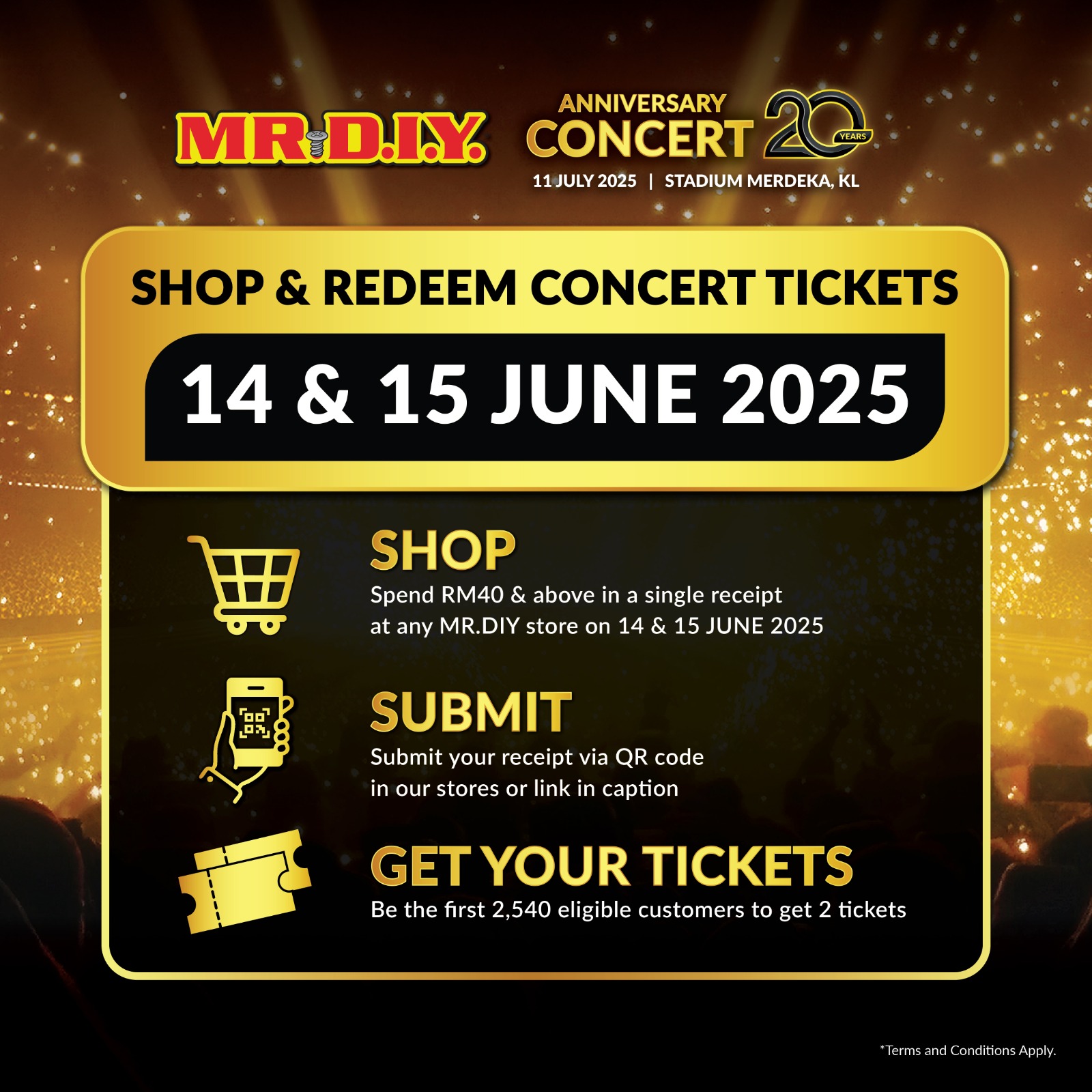 MR.DIY 20th Anniversary Concert Tickets Fully Redeemed in One Day ...